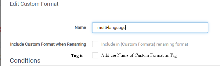 Ability to add Tag to "Custom Format" or use the "Name" of "Custom ...