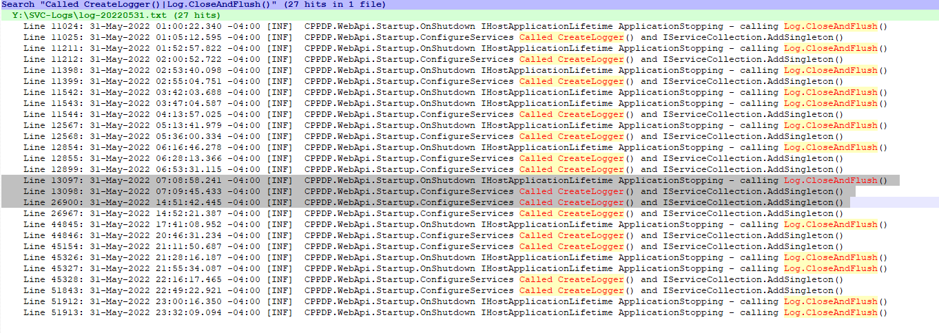 Logging intermittently stops until website is recycled. · Issue #42017 ...