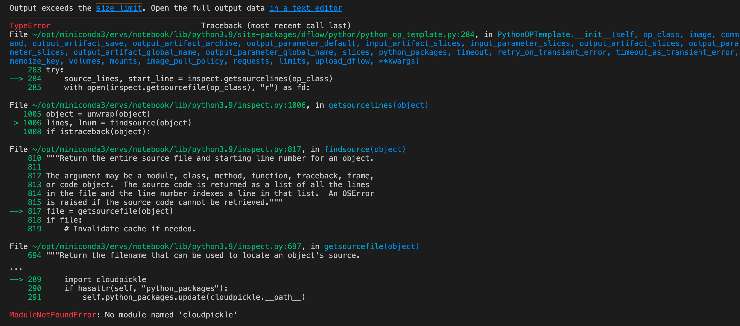 Running Dflow On Jupyter Notebook Unexpected Bug No Module Named Cloudpickle · Issue 31