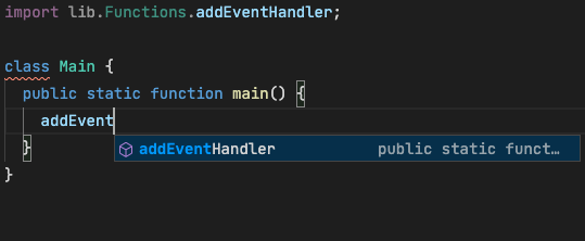 Extern class with over 30k functions breaks intellisense · Issue #463 · vshaxe/vshaxe · GitHub
