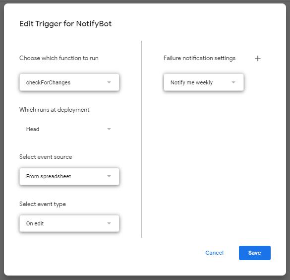 GitHub - plaksiyillya/google-sheets-changes-notify: App Script for Google Sheets onEdit Notify ...