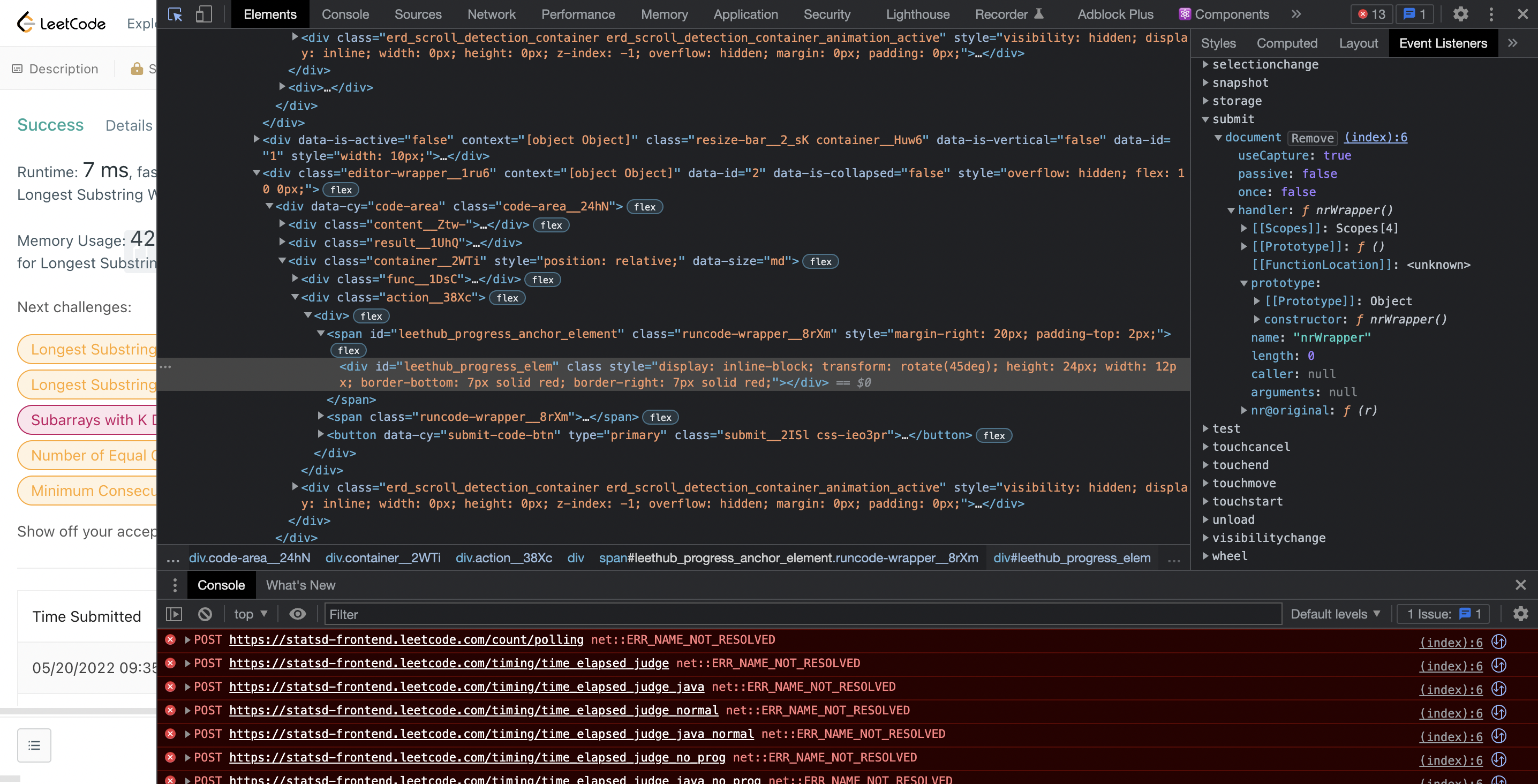 updating already submitted code in repo is failing , · Issue #275 · QasimWani/LeetHub · GitHub