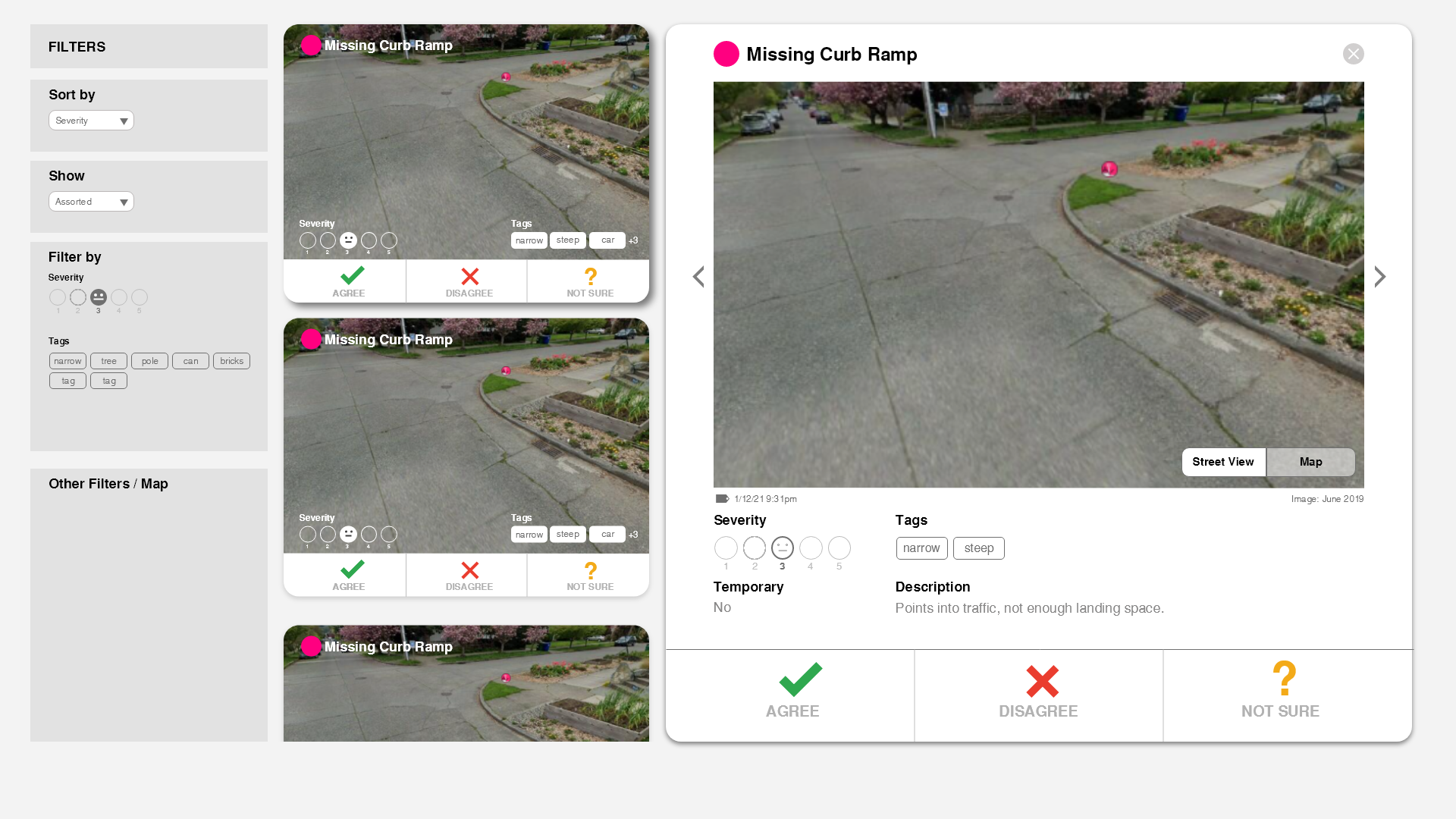Add expandable modal for cards on click · Issue #2532 · ProjectSidewalk ...