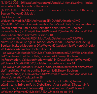 Exporting ui_female.anims always errors · Issue #1099 · WolvenKit/WolvenKit · GitHub