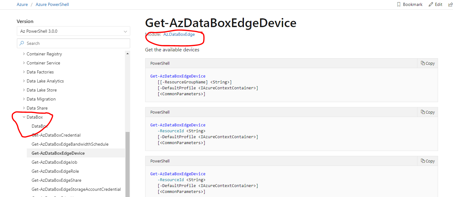 Pages of Az.DataBoxEdge cmdlets are under Az.DataBox · Issue #1257 · MicrosoftDocs/azure-docs ...