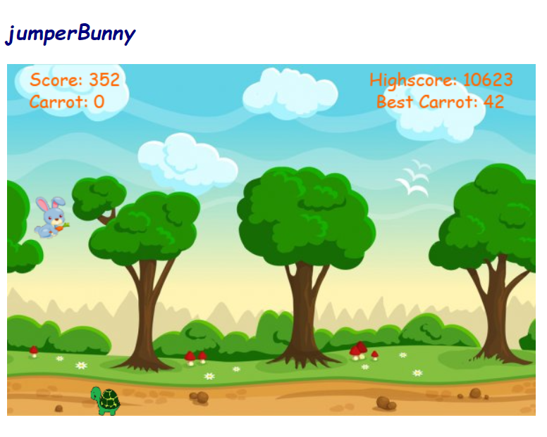GitHub - edacoskun/jumperBunny-Game: Escape from turtles and pick ...