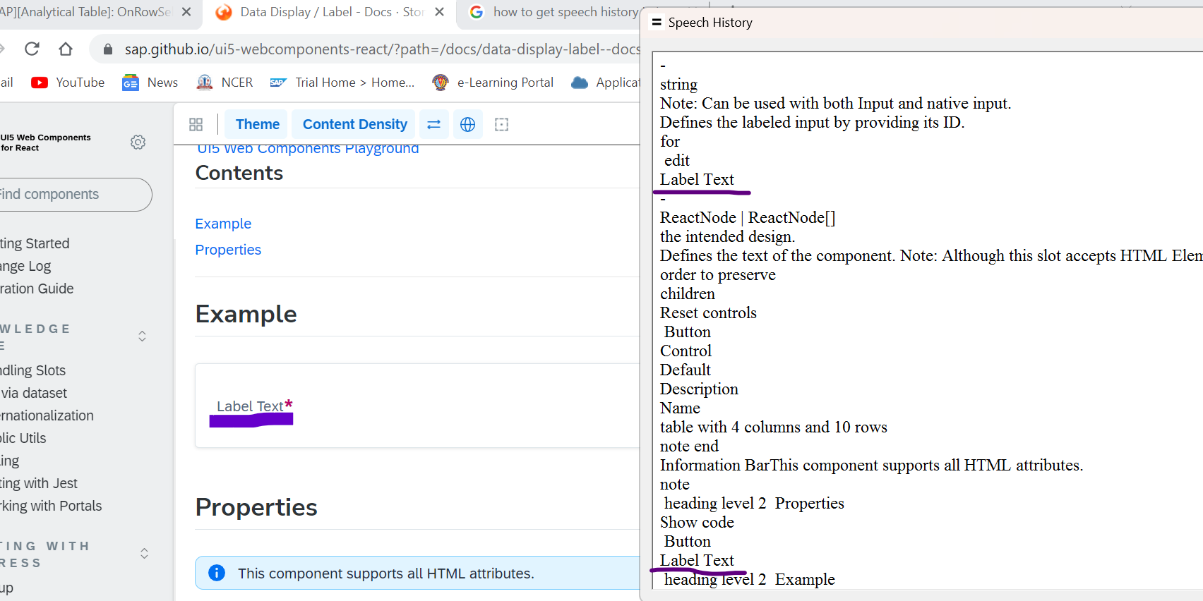 [SAP][Label]: Screen reader is not reading label as required when label is given as required ...