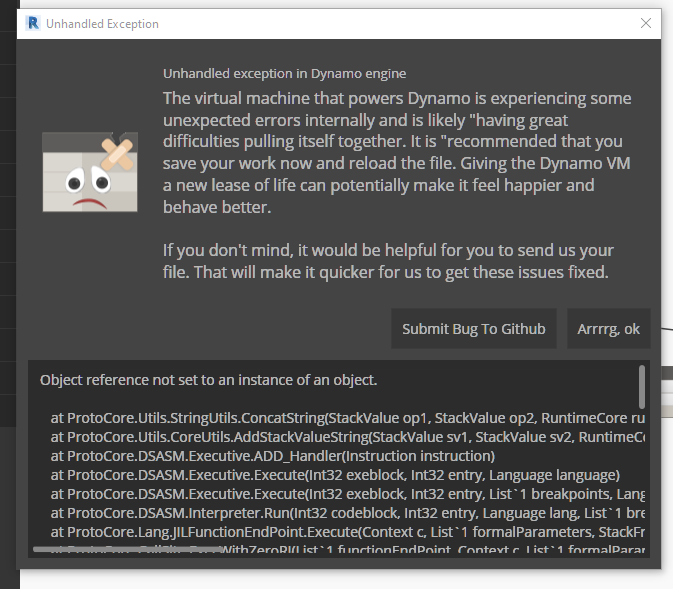 Issue with running Springs.Feet2Fraction node · Issue #2438 · DynamoDS/DynamoRevit · GitHub