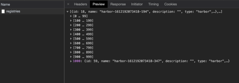 Pagination The Registry Table By Api When The Api Supports Pagination · Issue 14142 · Goharbor 