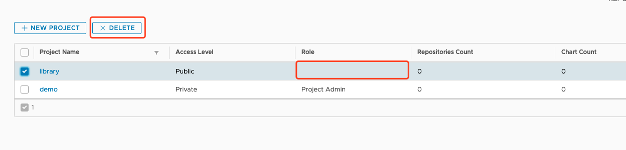 Project delete button is enabled when selected project which user cannot delete · Issue #6923 ...