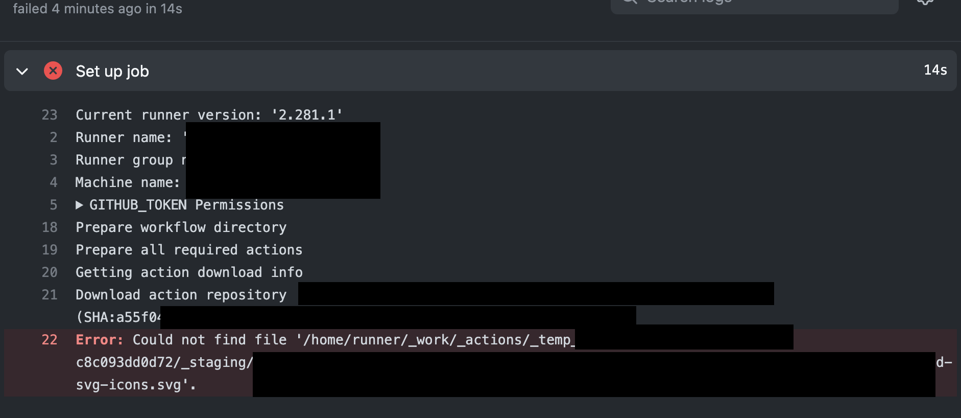 Action fails to start when the repository containing it contains a broken symlink · Issue #1341 ...