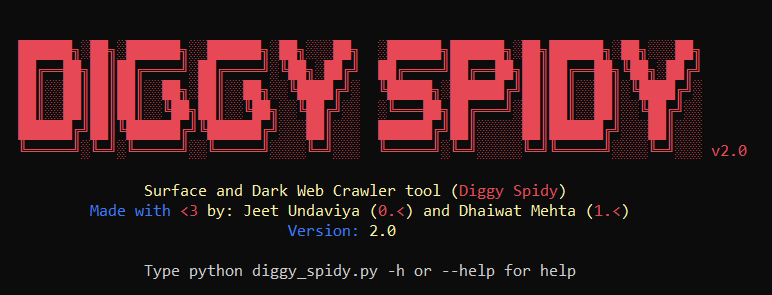 GitHub - jeetundaviya/DiggySpidy: Surface and Dark Web Crawler tool.
