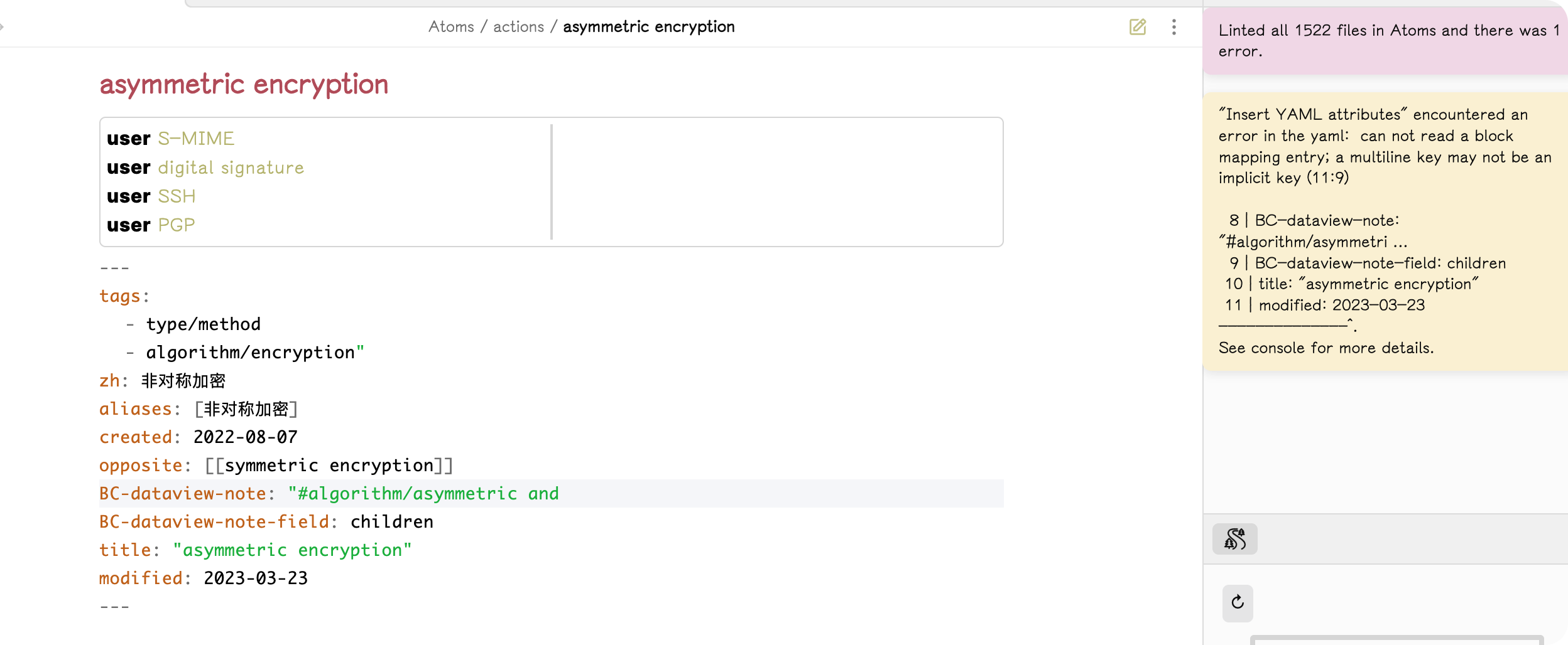 Bug: Move tags from body also moves "tags" from other YAML attributes ...