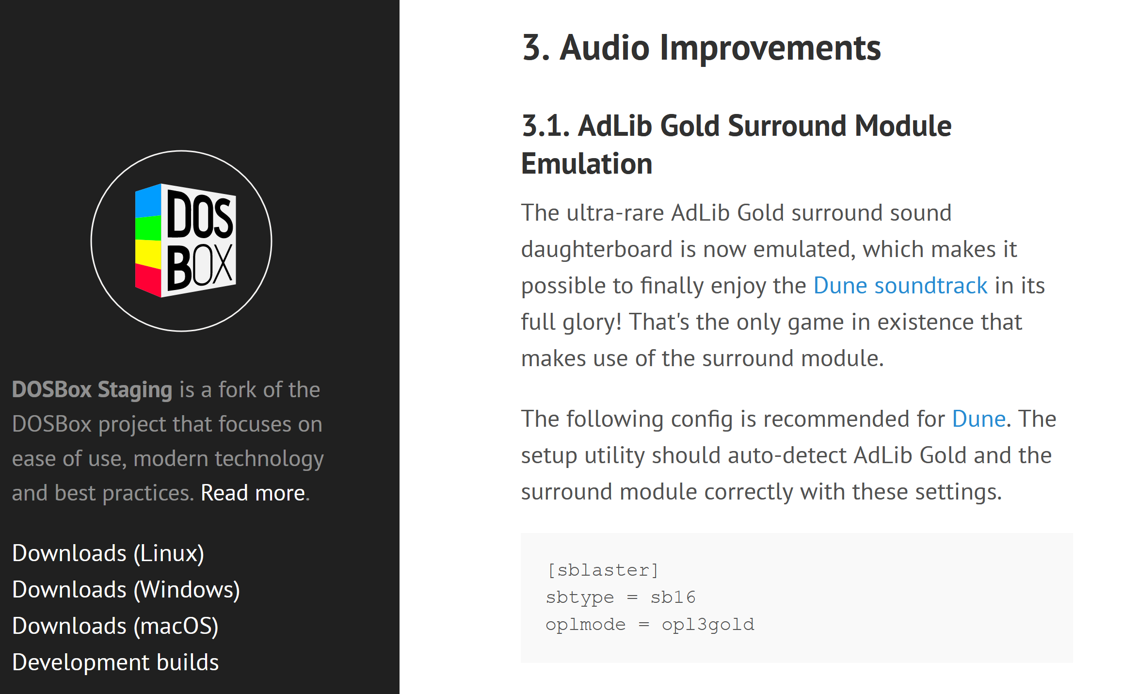 Adlib Gold Emulation · Issue #2256 · joncampbell123/dosbox-x · GitHub