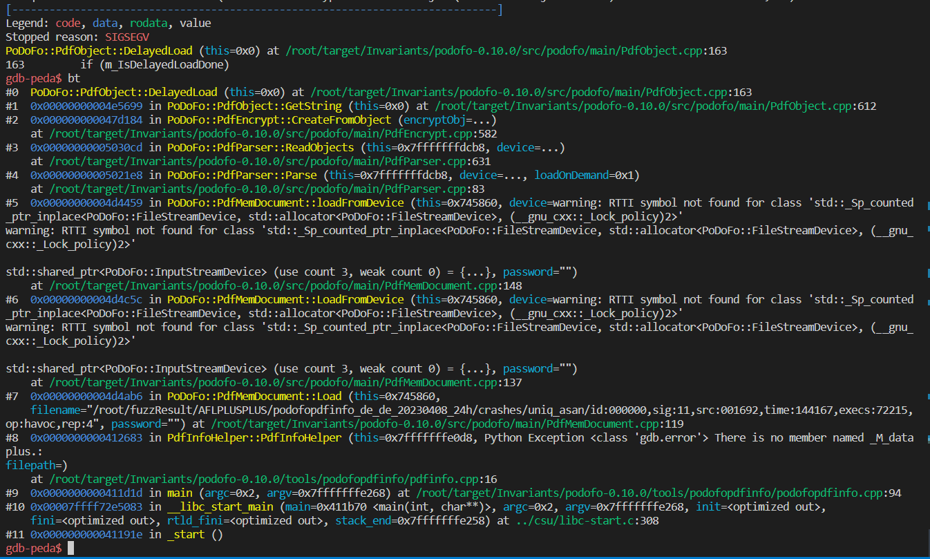 [podofo-0.10.0]a SIGSEGV error occurs · Issue #67 · podofo/podofo · GitHub