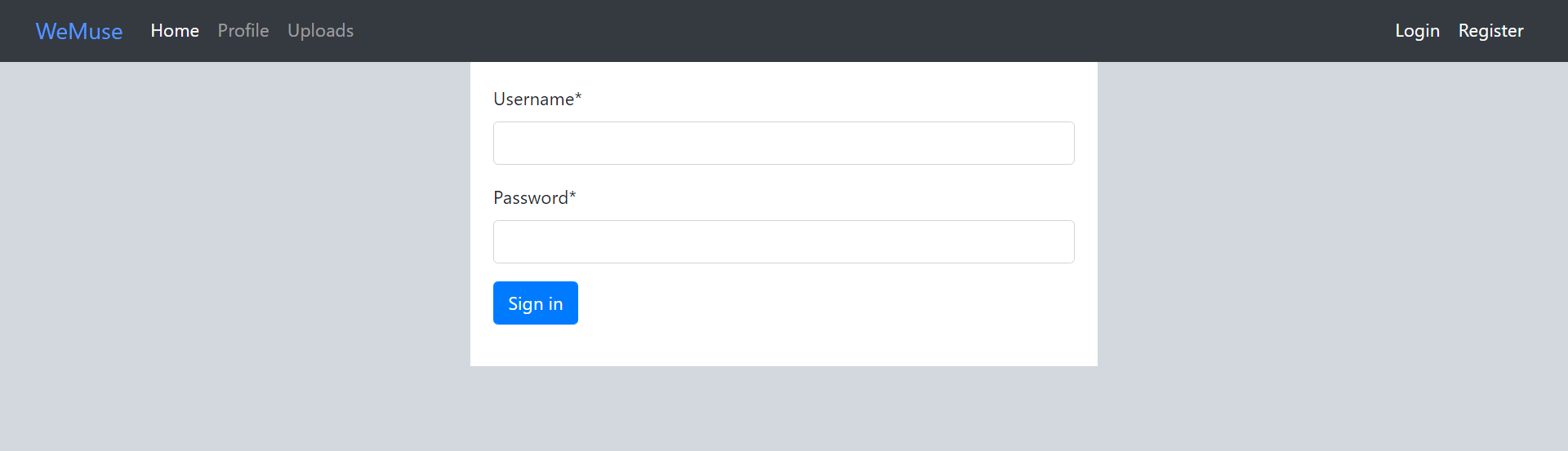 GitHub - mehran-hossain/WeMuse: Website with CRUD functions to serve as a music library