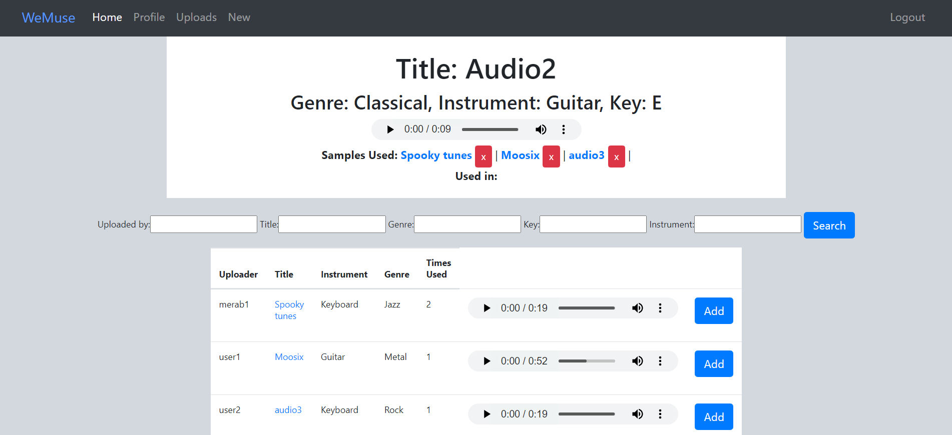 GitHub - mehran-hossain/WeMuse: Website with CRUD functions to serve as ...