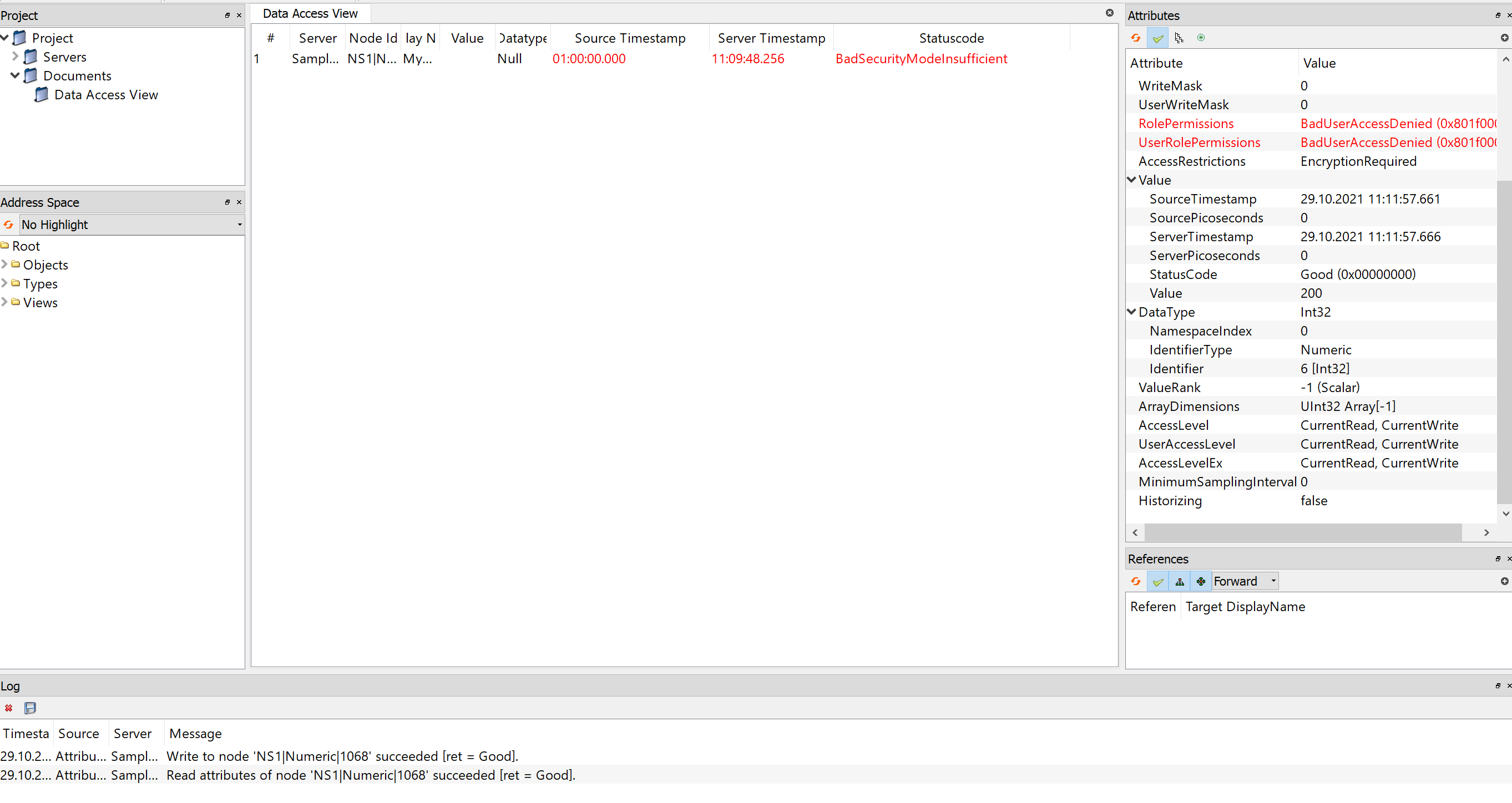 Possible Bug Accessrestrictions In Combination With A Subscription · Issue 1071 · Node Opcua 