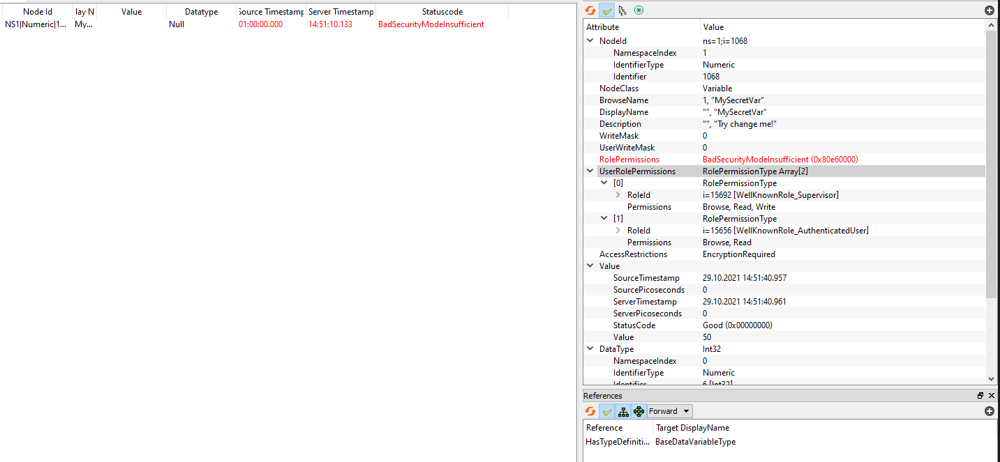 Possible Bug Accessrestrictions In Combination With A Subscription · Issue 1071 · Node Opcua