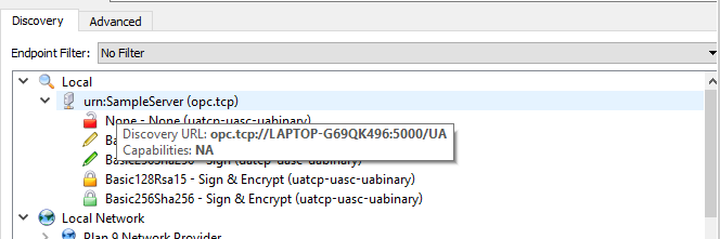 Unsupported Service : CreateSessionRequest when running node-opcua ...