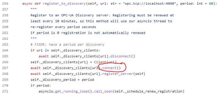 Unexpected behavior finding registered server · Issue #1122 · FreeOpcUa/opcua-asyncio · GitHub