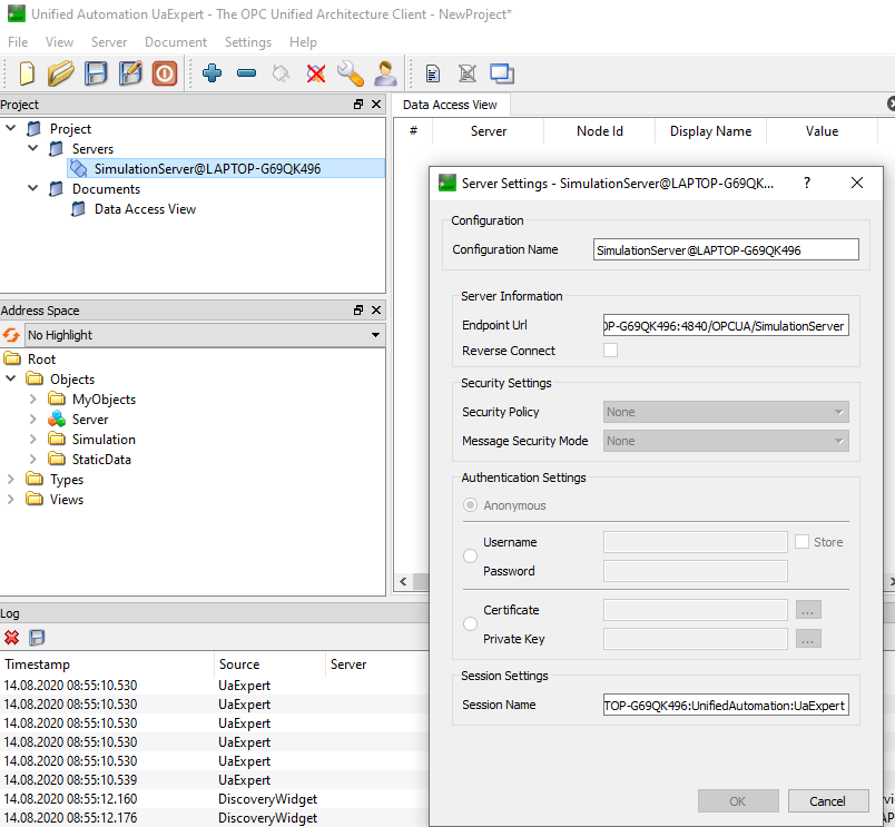 v0.2.78 Client node does not connect (S7-1500, Prosys OPC UA Server or ...