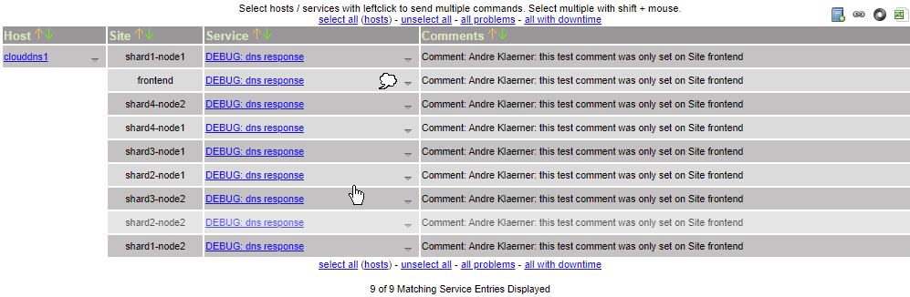 comment column in host and service details is filled with comments from wrong backend · Issue ...