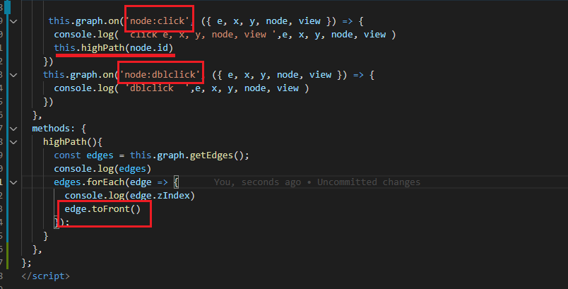 当节点有两条边时调用edge.toFront后 node:dblclick双击事件失效 · Issue #1308 · antvis/X6 · GitHub