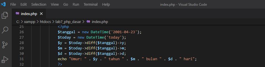 GitHub - putrinabila23/Lab7Web: program PHP sederhana dengan ...