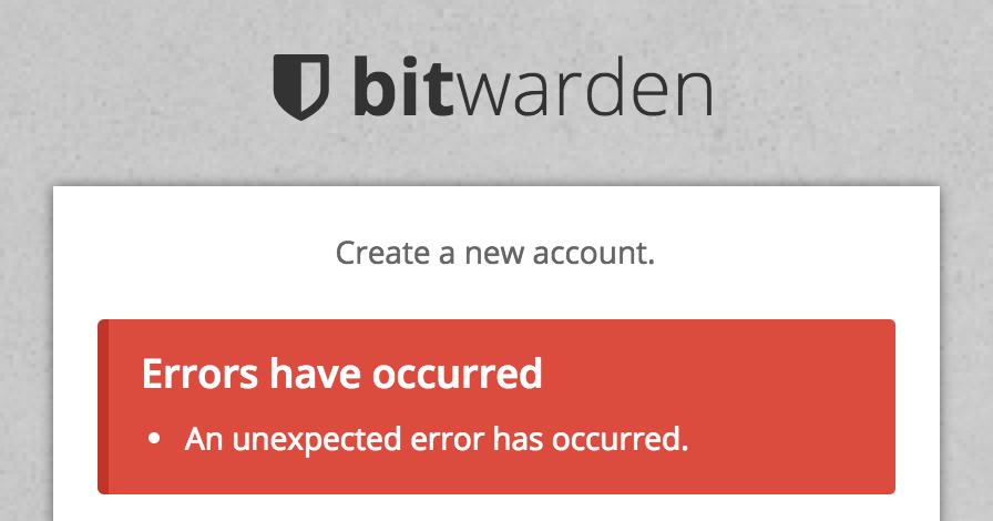 [On premises] Account creation fails · Issue #153 · bitwarden/server · GitHub