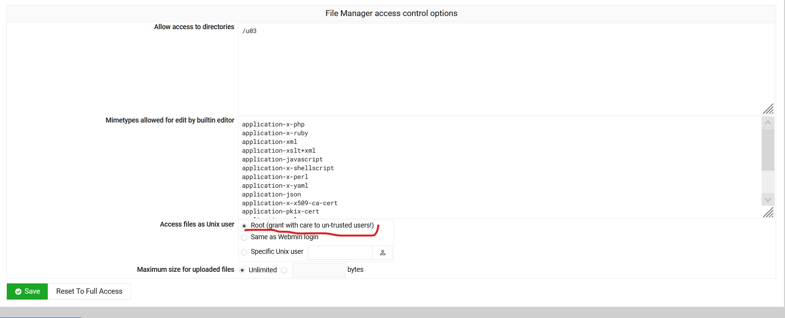File Manager cannot access by others user · Issue #1522 · webmin/webmin · GitHub