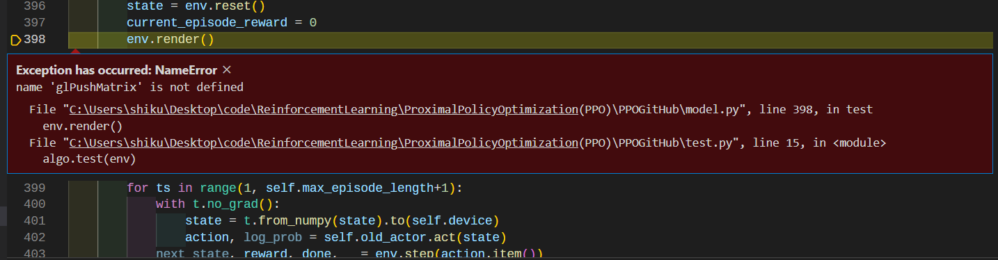 I meet a error when I run PolicyGradient(PG)/CSDN上的PG.py and PolicyGradient(PG)/PGTorch/main.py ...