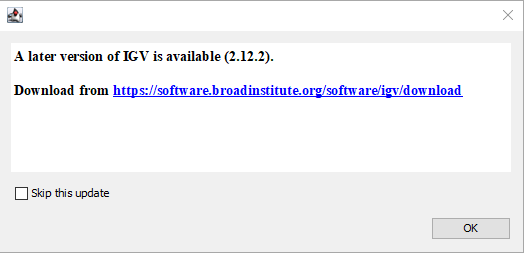 IGV: no update check · Issue #1161 · igvteam/igv · GitHub