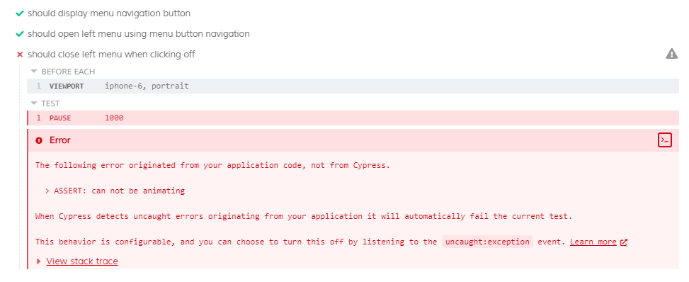 bug: ASSERT: can not be animating in menuController.swipeGesture(false, 'main') · Issue #19000 ...