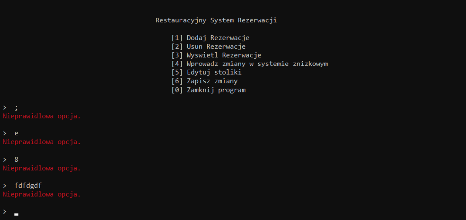 GitHub - PaulinaCzapla/Restaurant-Reservation-System: Console program ...
