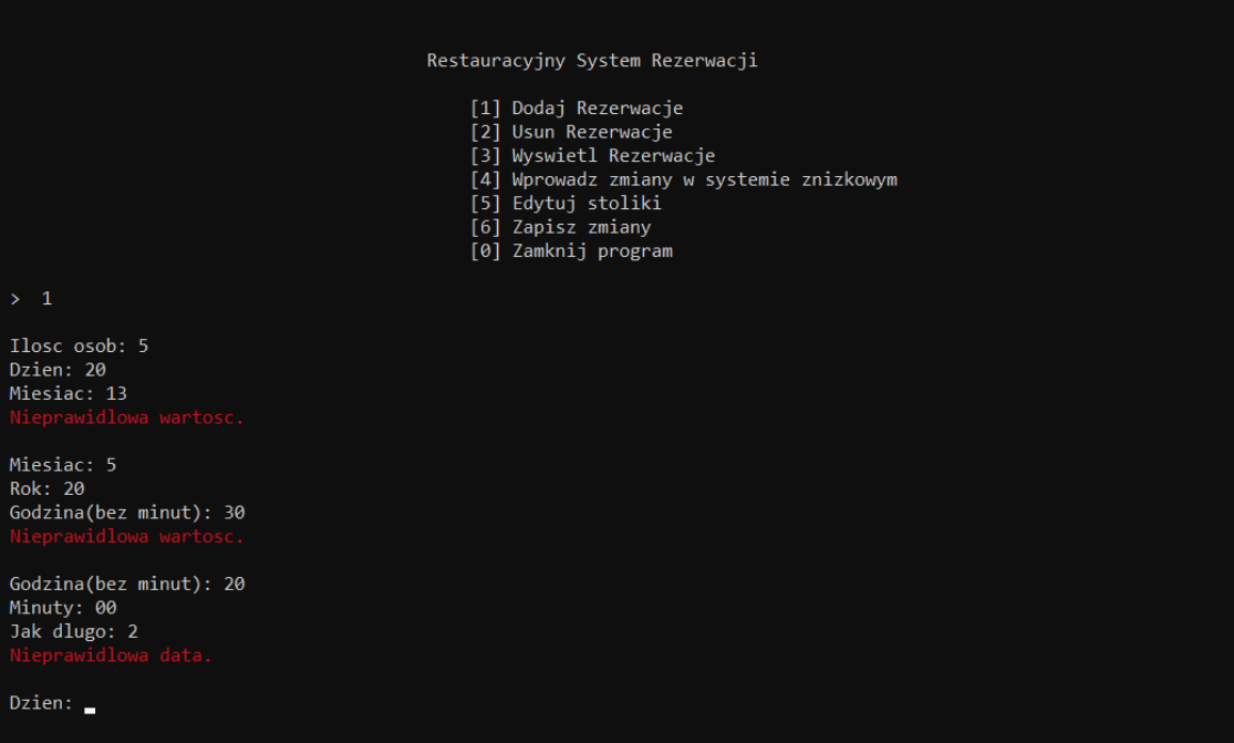 GitHub - PaulinaCzapla/Restaurant-Reservation-System: Console program ...