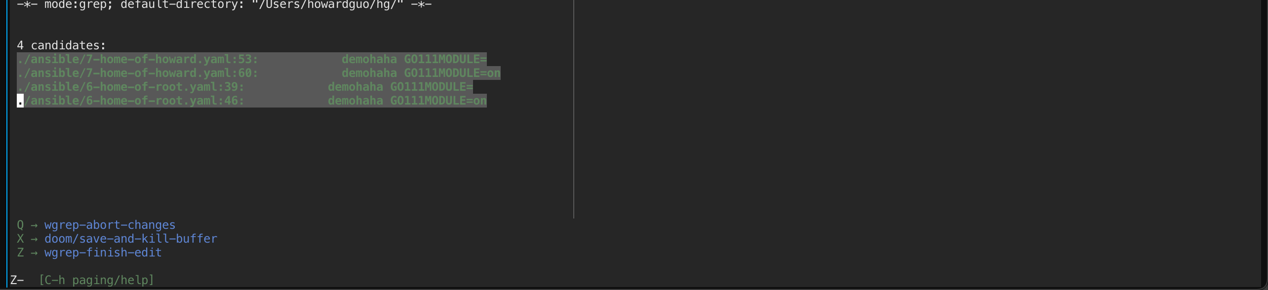 Please enable wgrep integration in vertico by default · Issue #5848 · doomemacs/doomemacs · GitHub
