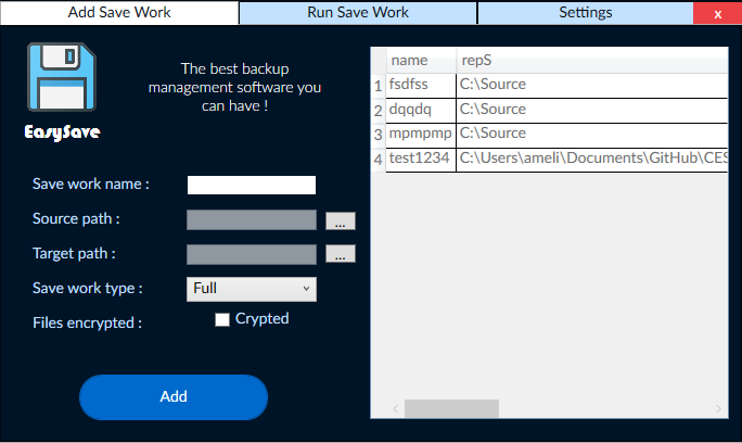 GitHub - awPenda/Projet-CESIProgSys-EasySave: Projet CESI A3 Programmation système novembre 2021