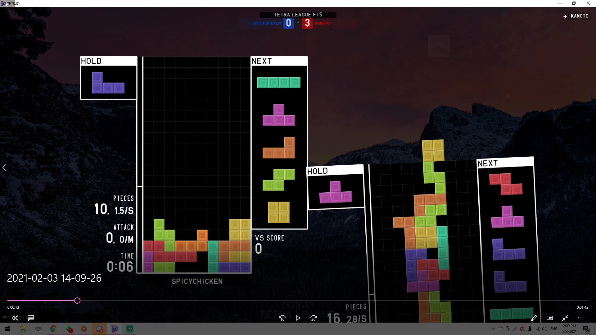 Opponent's board is not properly shown resulting in false top out for ...
