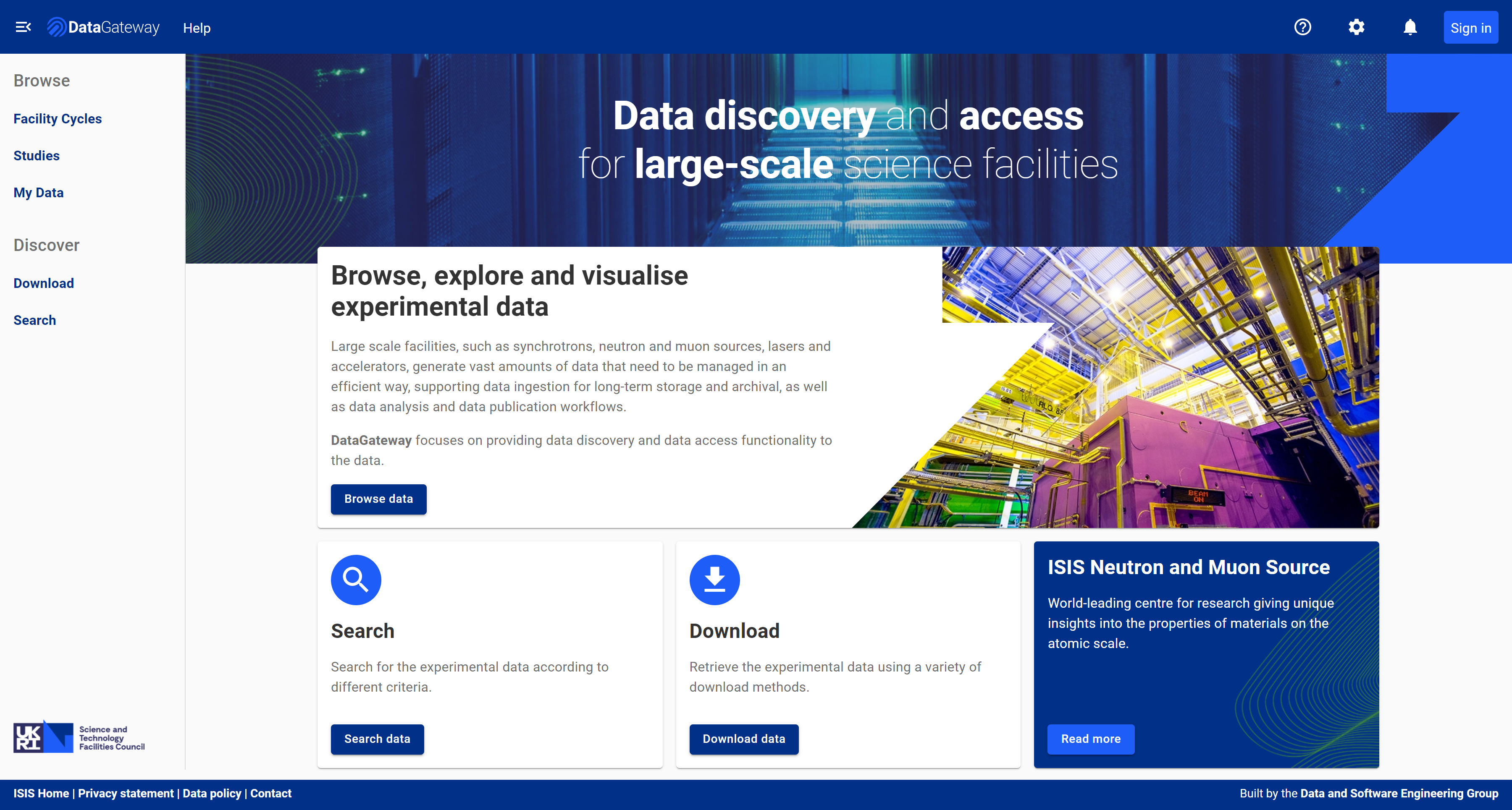 Homepage tweaks · Issue #1048 · ral-facilities/datagateway · GitHub
