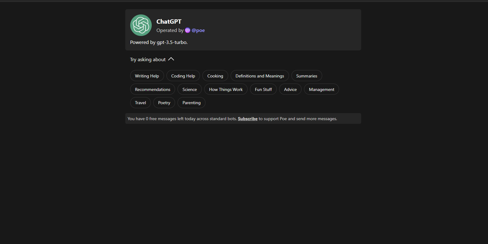 10 free message per day · Issue #194 · ading2210/poe-api · GitHub