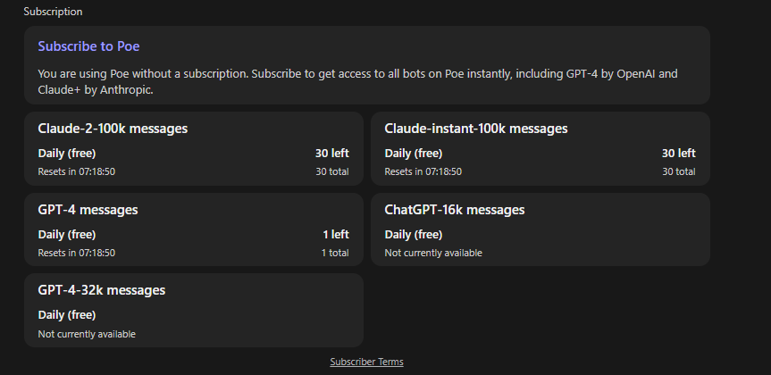 10 free message per day · Issue #194 · ading2210/poe-api · GitHub