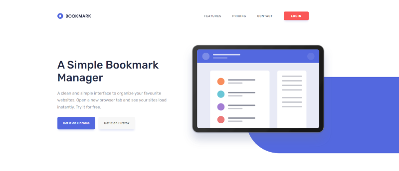 GitHub - patrickdaguio/bookmark-landing-page
