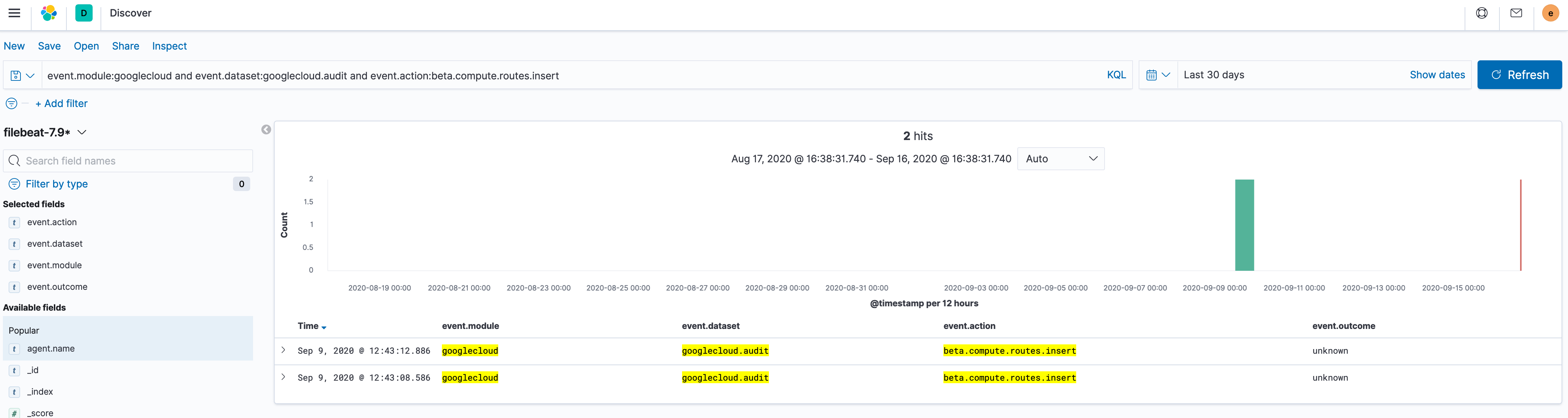 [New Rule] GCP Virtual Private Cloud Route Created · Issue #303 · elastic/detection-rules · GitHub