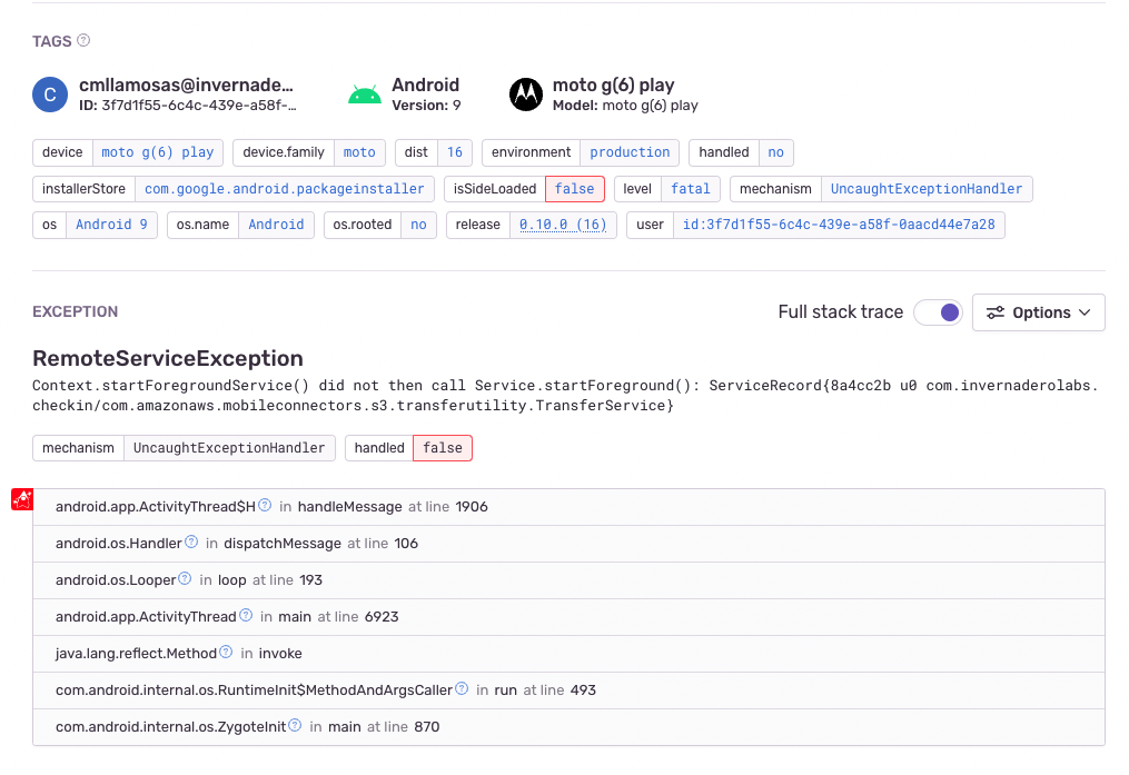 TransferService causes ForegroundServiceDidNotStartInTimeException · Issue #1868 · aws-amplify ...