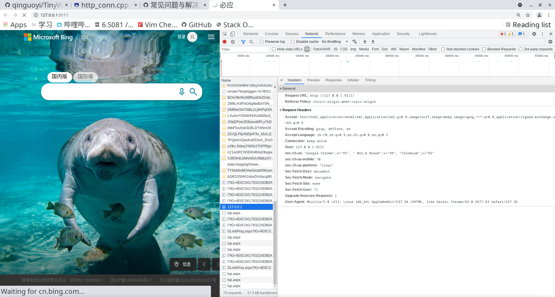 原始版本下客户端输入ip端口后一直加载的问题 · Issue #81 · qinguoyi/TinyWebServer · GitHub