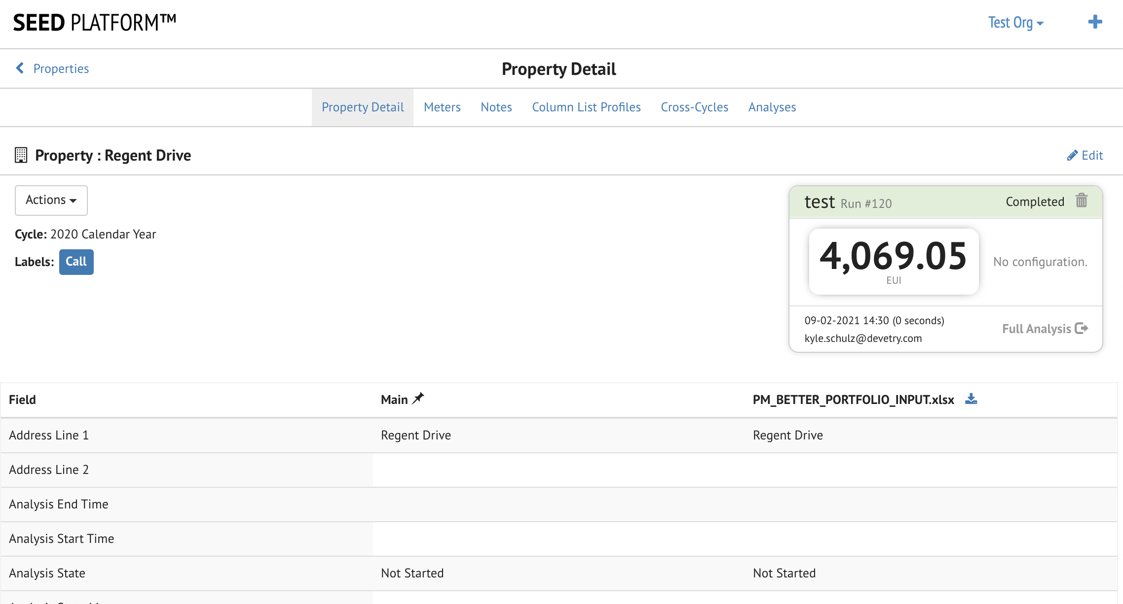 BETTER - Easy access to analysis report · Issue #2841 · SEED-platform ...
