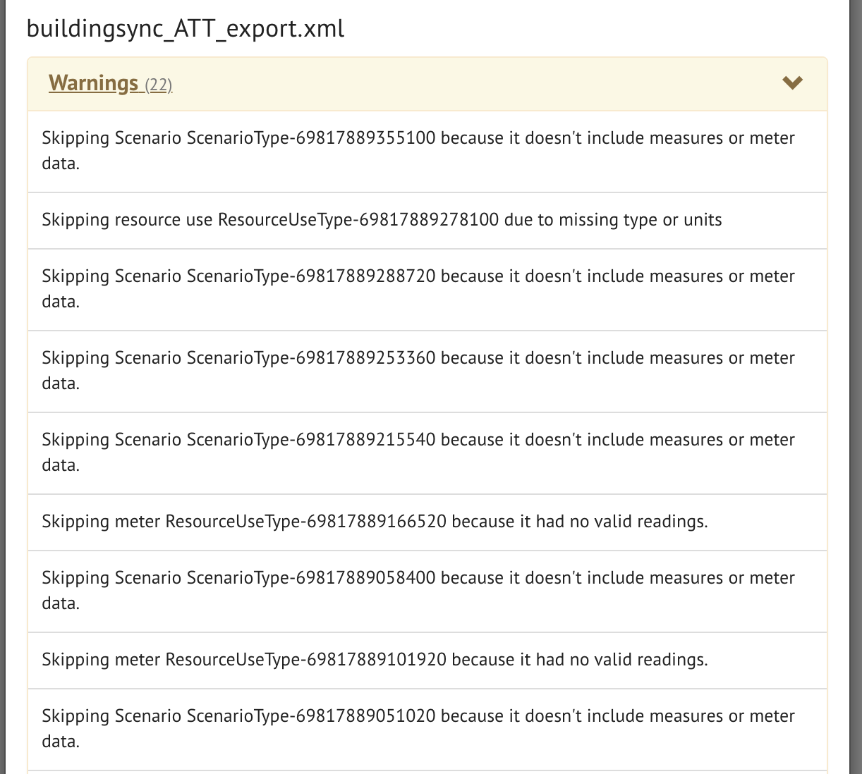BuildingSync: improve UI/UX for post-mapping messages · Issue #2930 · SEED-platform/seed · GitHub