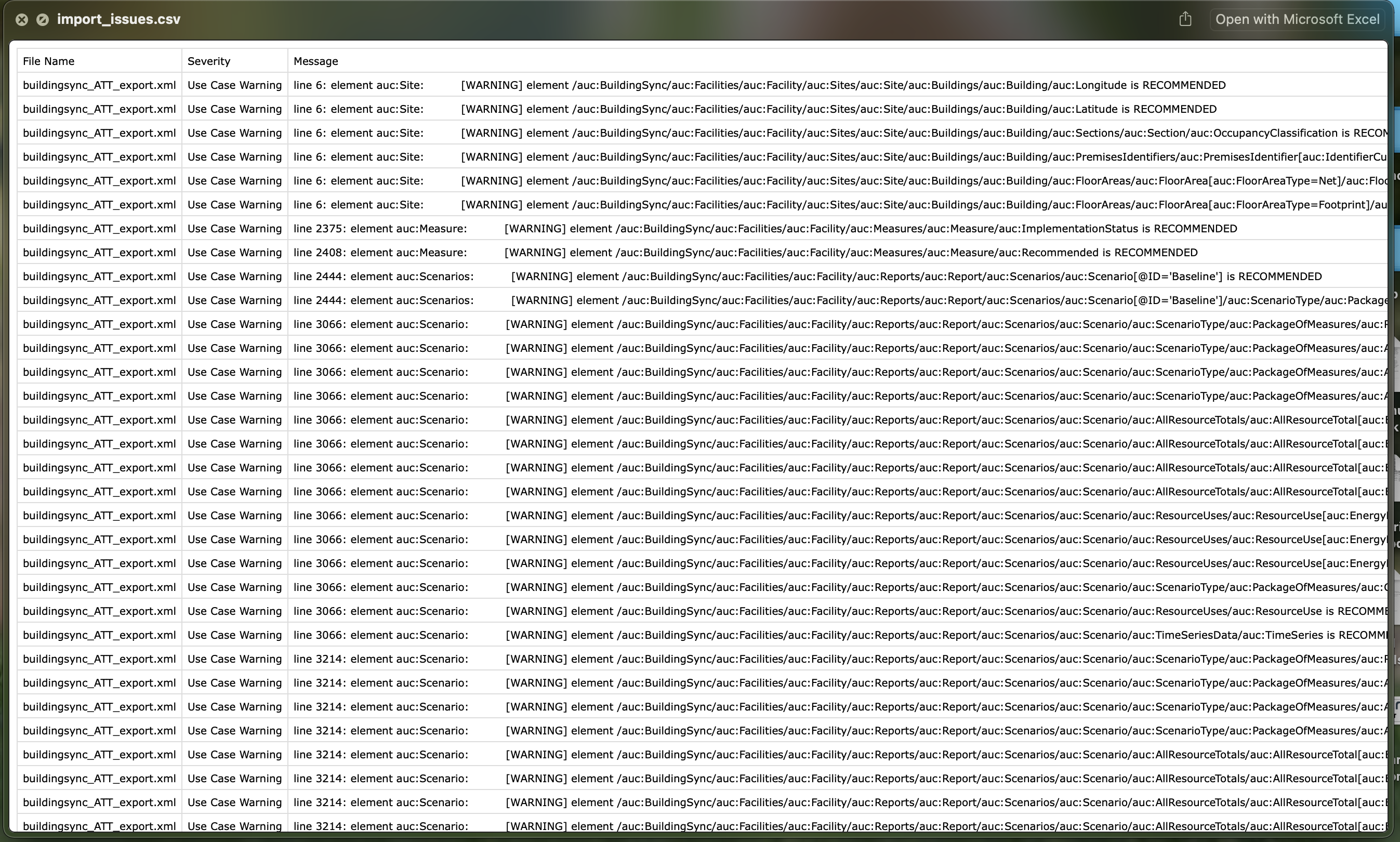 BuildingSync: allow users to export warnings/errors when importing data · Issue #2960 · SEED ...