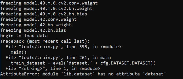 module 'lib.dataset' has no attribute 'dataset' · Issue #94 · hustvl/YOLOP · GitHub